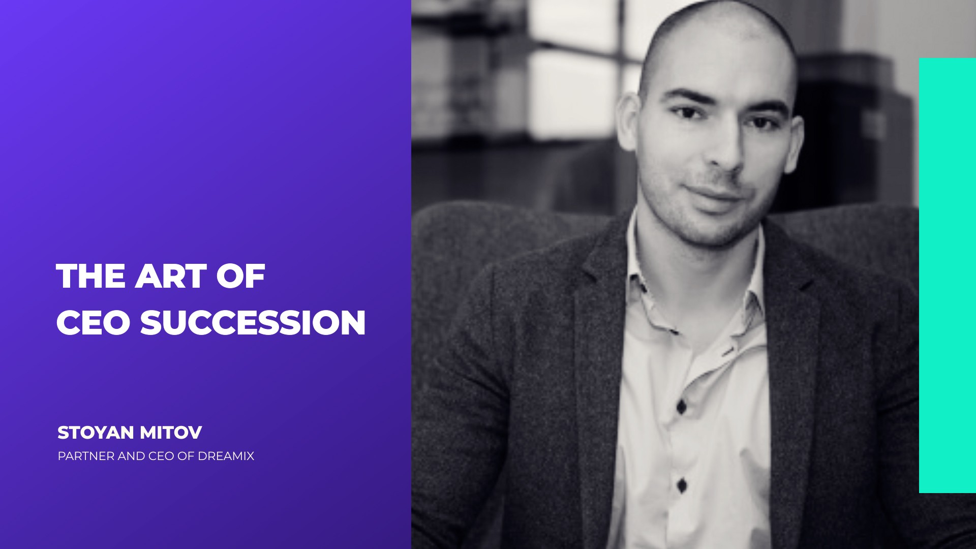 The Art of CEO Succession - Dreamix new CEO, Stoyan Mitov